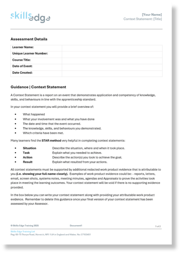 How To Write A Context Statement
